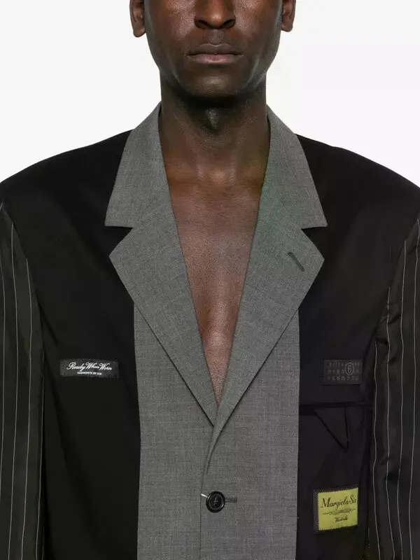 MAISON MARGIELA Pinstripe Panelled Blazer