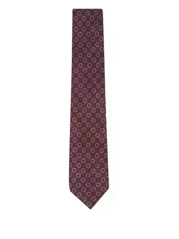 PAOLO ALBIZZATI Patterned Wool Neck Tie - Purple