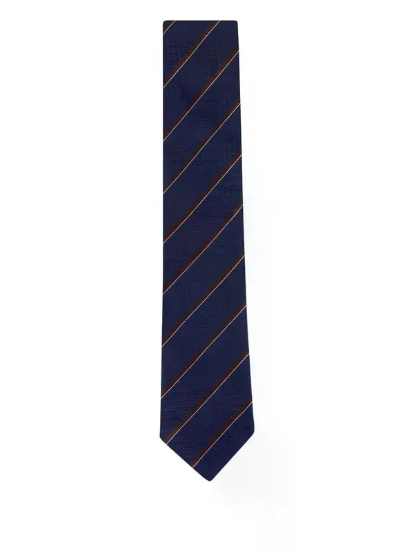 Canali Striped Neck Tie - Blue