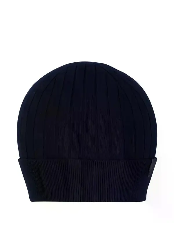 Brioni Ribbed Beanie - Blue