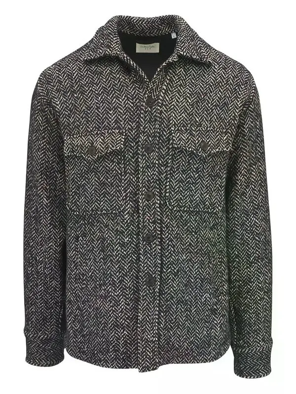 TINTORIA MATTEI 954 Herringbone-pattern Overshirt