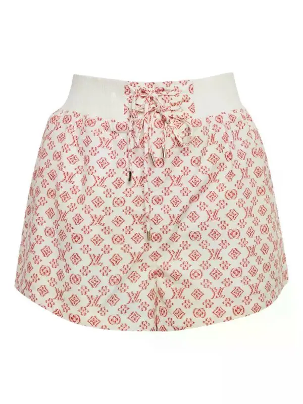 LOUIS VUITTON Monogram-print Drawstring Shorts