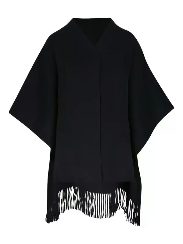 Lafayette 148 New York V-neck Fringe Coat