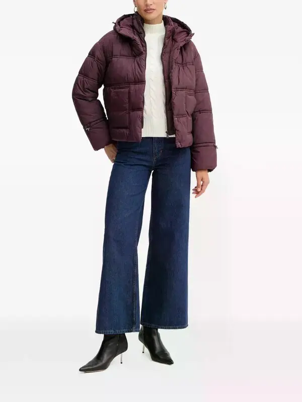 Guess Hooded Puffer Jacket - Red