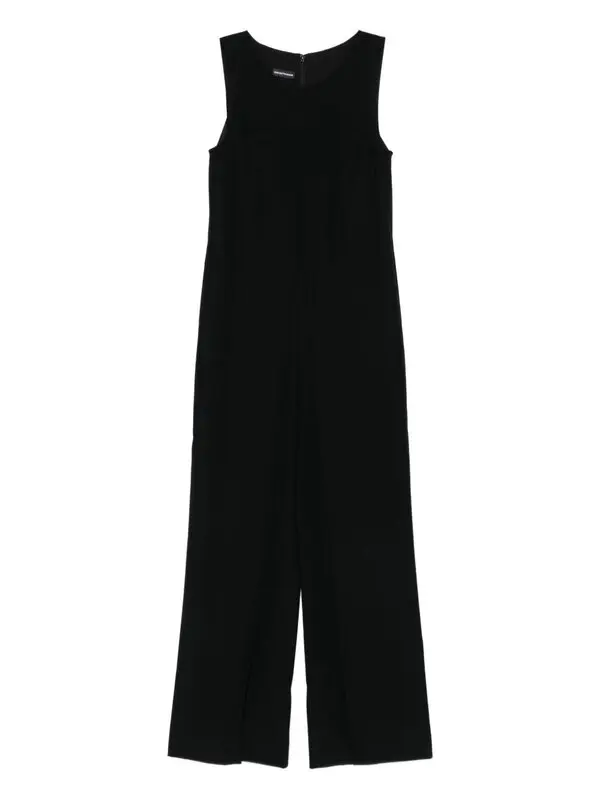 Emporio Armani Sleeveless Long Jumpsuit - Black