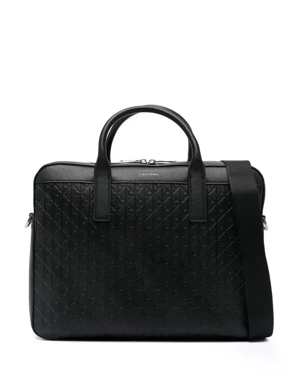 Calvin Klein Logo-embossed Laptop Bag - Black