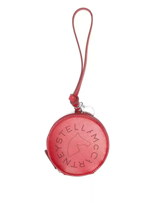Stella McCartney Perforated Round Keyring - Red