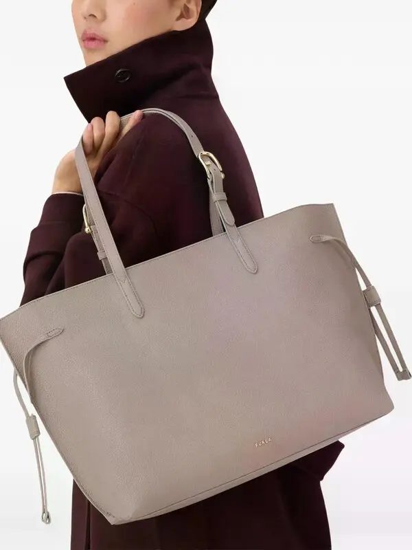 Furla Large Ava Leather Tote Bag - Neutrals