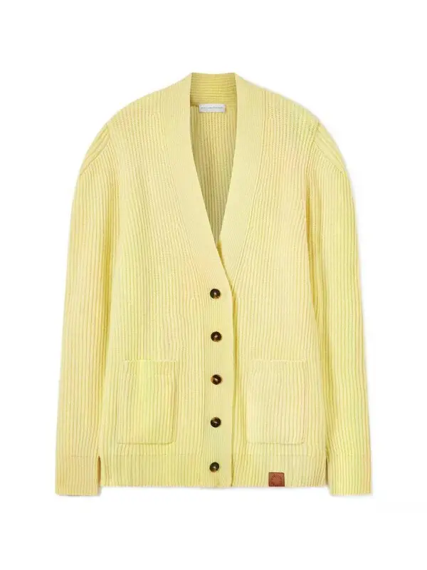 Stella McCartney V-neck Pocket Cardigan - Yellow