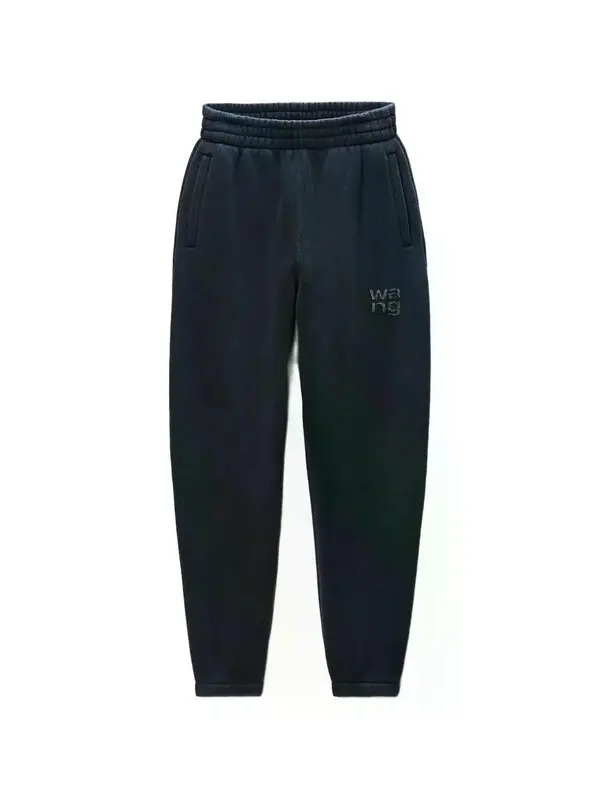 Alexander Wang Crystal Hotfix Logo Sweatpants - Black
