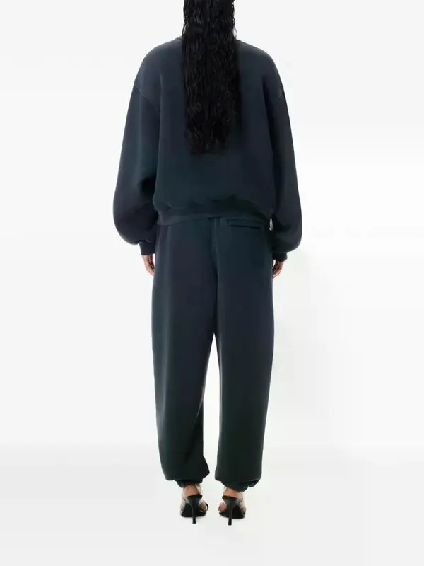 Alexander Wang Crystal Hotfix Logo Sweatpants - Black
