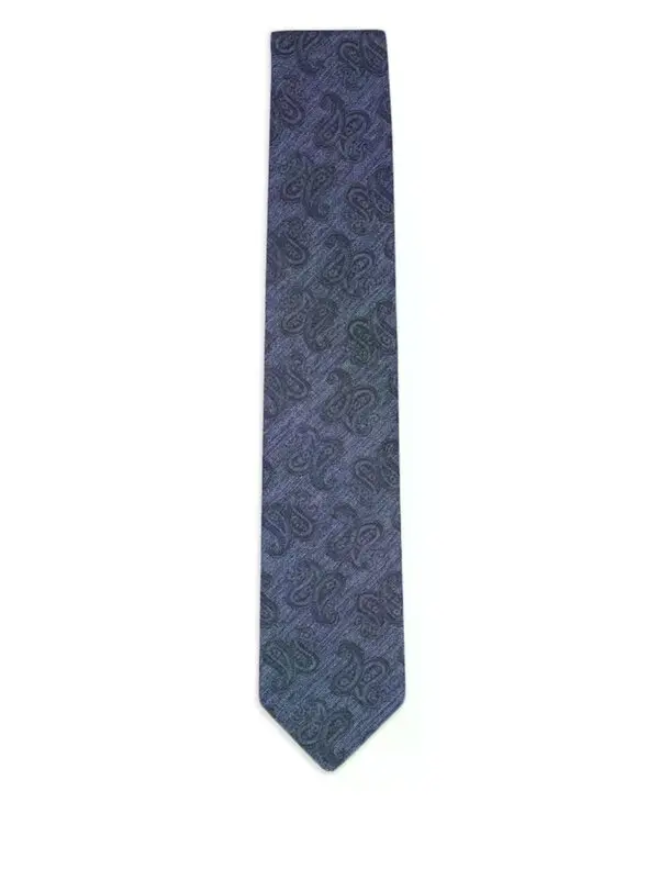 PAOLO ALBIZZATI Paisley-pattern Tie - Blue