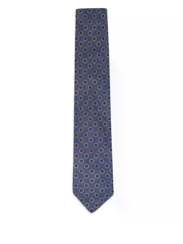 PAOLO ALBIZZATI Patterned Neck Tie - Blue