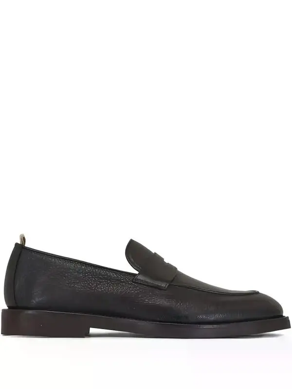 Officine Creative Grained Leather Penny Loafers