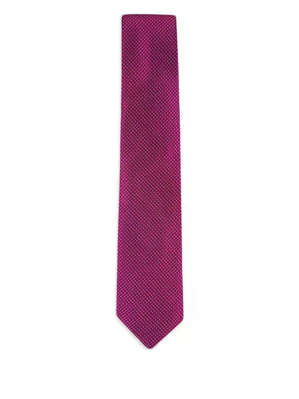 Eton Patterned Neck Tie - Red