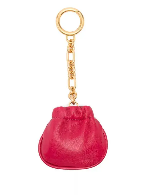 Balmain Pouch Chain Keyring - Red