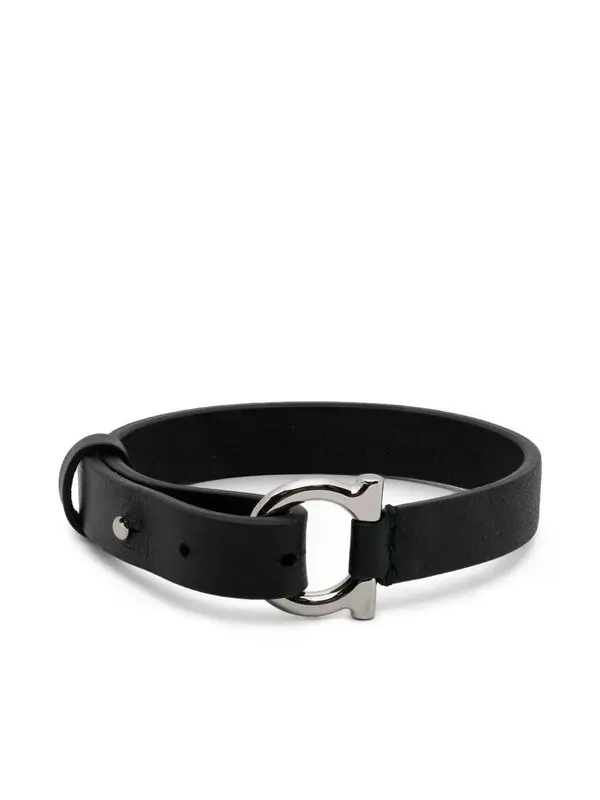 FERRAGAMO Leather Bracelet - Black