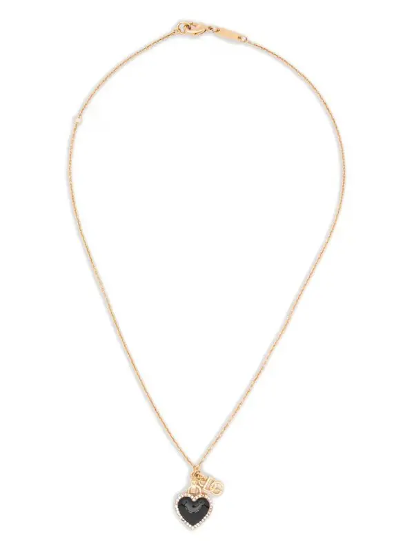 Dolce & Gabbana Crystals Heart-charm Necklace - Gold