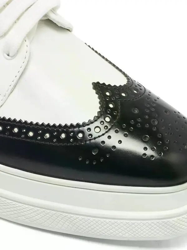 Prada Brogue Detailing Lace-up Derby Shoes