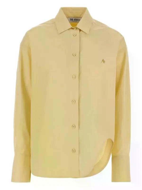 Attico Diana Poplin Shirt - Yellow