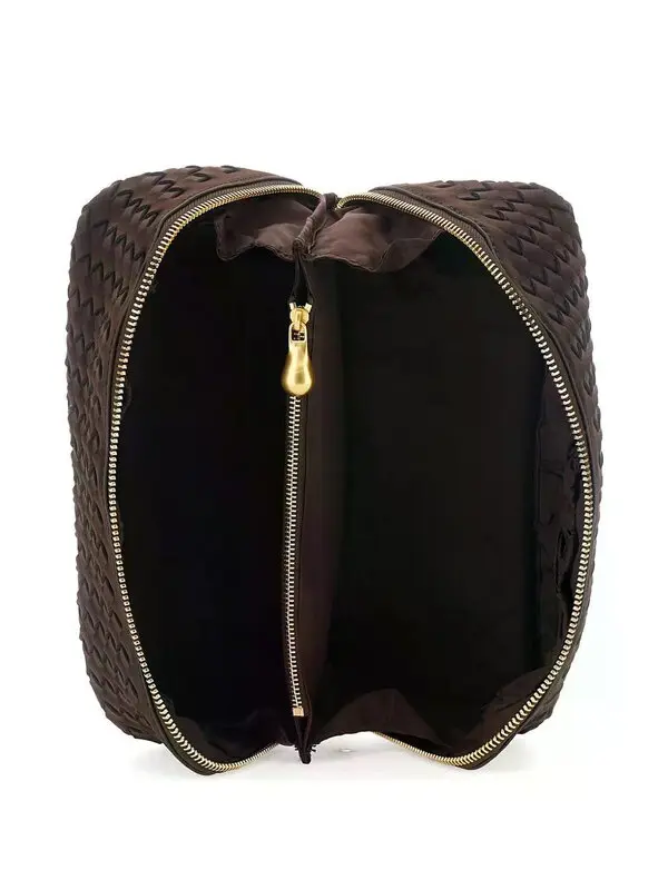 NAGHEDI Caravan Woven Wash Bag - Brown
