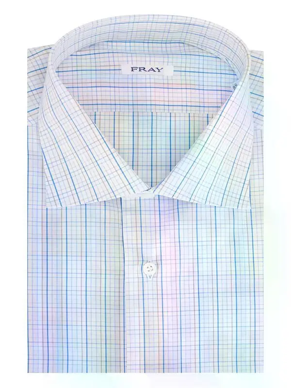 FRAY Check-pattern Shirt - White