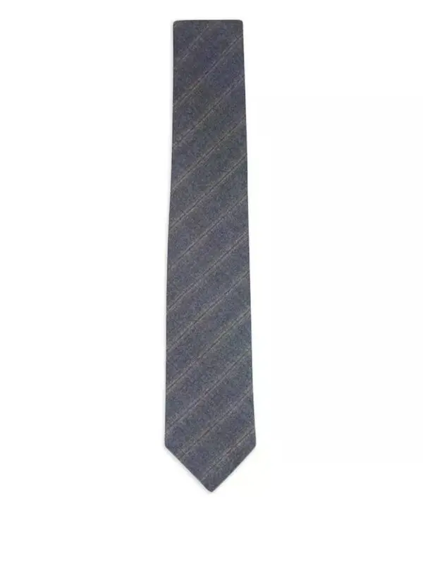 PAOLO ALBIZZATI Striped-pattern Tie - Grey