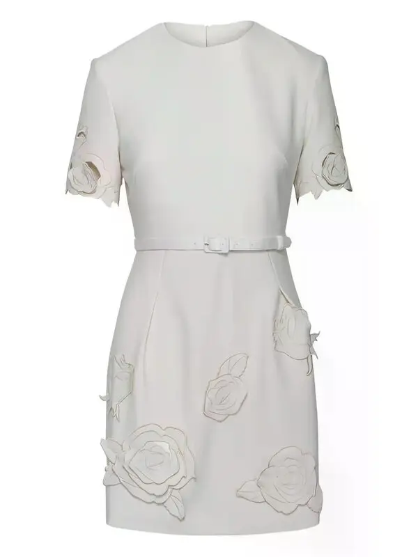 LEO LIN Floral Applique Dress - Neutrals