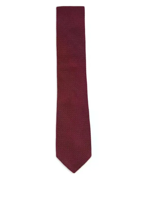 ROBERT JENSEN Grenadine Textured Necktie - Red