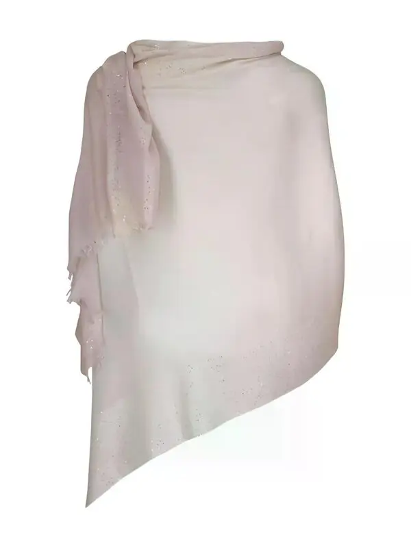 Kinross Cashmere Cameo Ombre Fringed Embellished Scarf