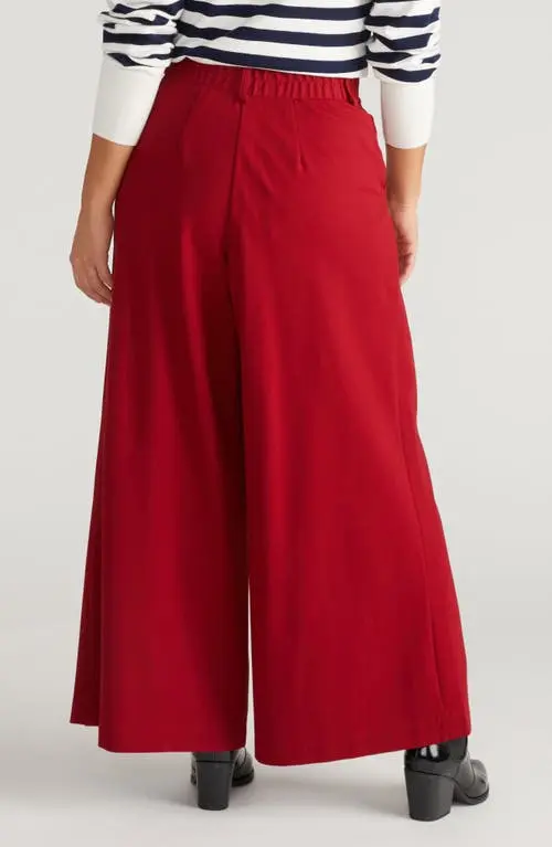 Universal Standard Palais Ponte Wide-leg Pants - Garnet Red