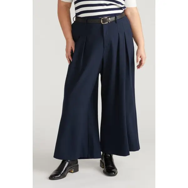 Universal Standard Palais Ponte Wide-leg Pants - Navy