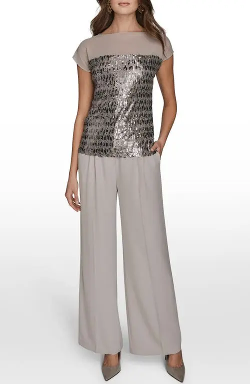 Donna Karan New York Mesh Sequin Top
