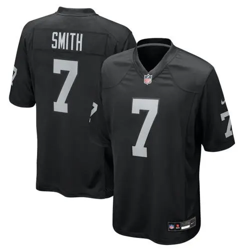 Nike Geno Smith Las Vegas Raiders Game Player Jersey - Black