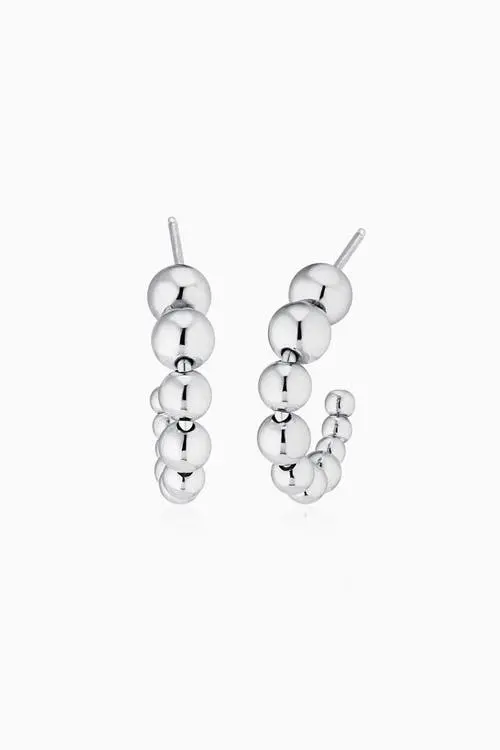 ORADINA Belle Of The Ball Hoop Earrings - Sterling Silver