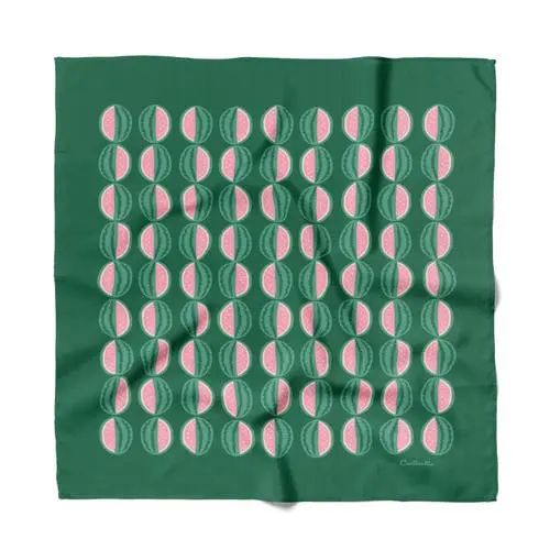 CENTINELLE Watermelon Cotton Silk Bandana - Green
