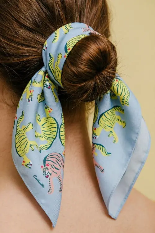 CENTINELLE Nodding Tigers Cotton Silk Bandana