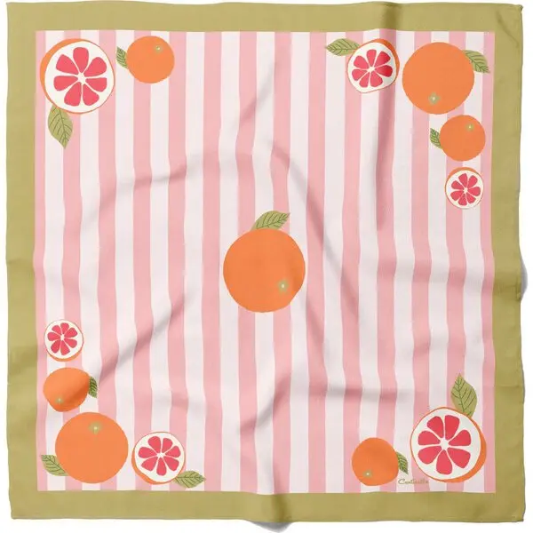 CENTINELLE California Pomelo Cotton Silk Bandana - Pink