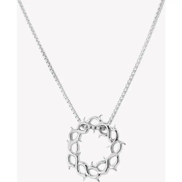 RIZEN JEWELRY Crown Of Thorns Pendant Necklace - Sterling Silver