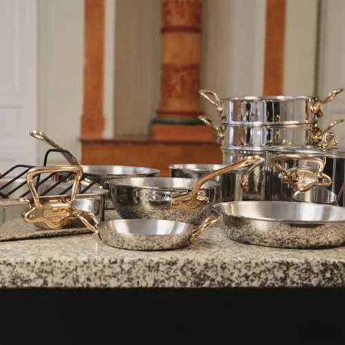 MAUVIEL M'cook B 5-ply Frying Pan With Brass Handles
