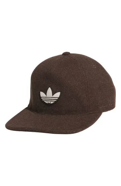 Adidas Heritage Cotton Blend Baseball Cap - Dark Brown/off White