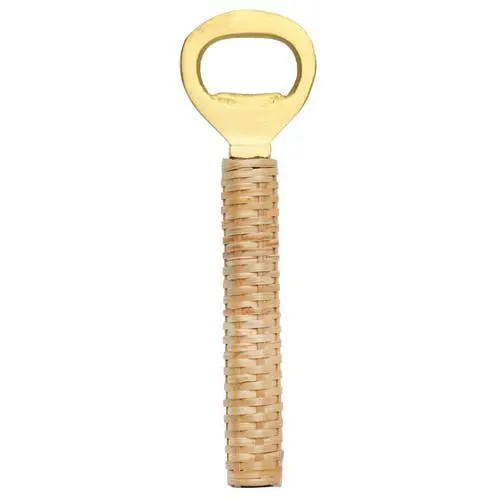 STORIED HOME Brass Bottle Opener With Handle - Natural