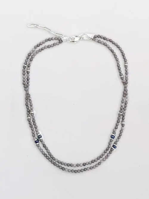 BY LILLA Slate Necklace - Grey