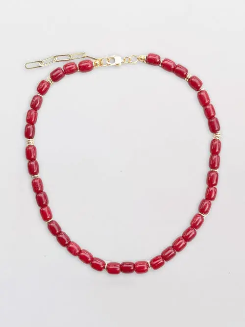 BY LILLA Jackie Necklace - Red
