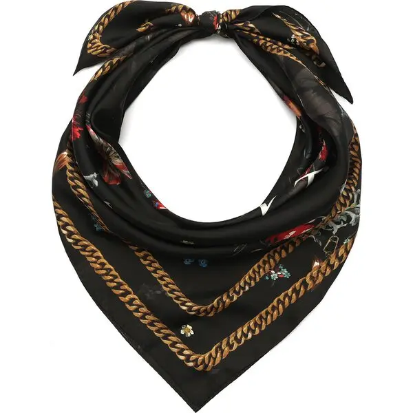 ALLSAINTS Ania Large Square Scarf - Black