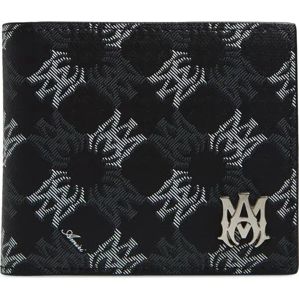 Amiri Ma Quad Coated Canvas Bifold Wallet - Black