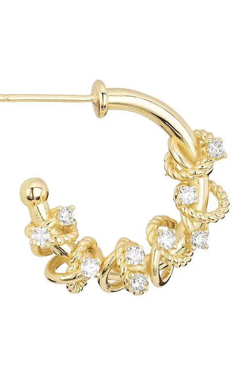 ATHRA LUXE Cubic Zirconia Hoop Earrings