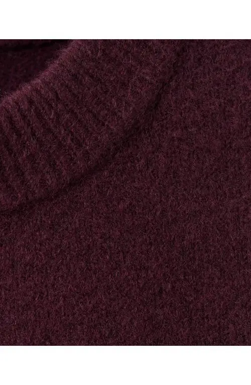Mango Mariano Crewneck Sweater - Maroon