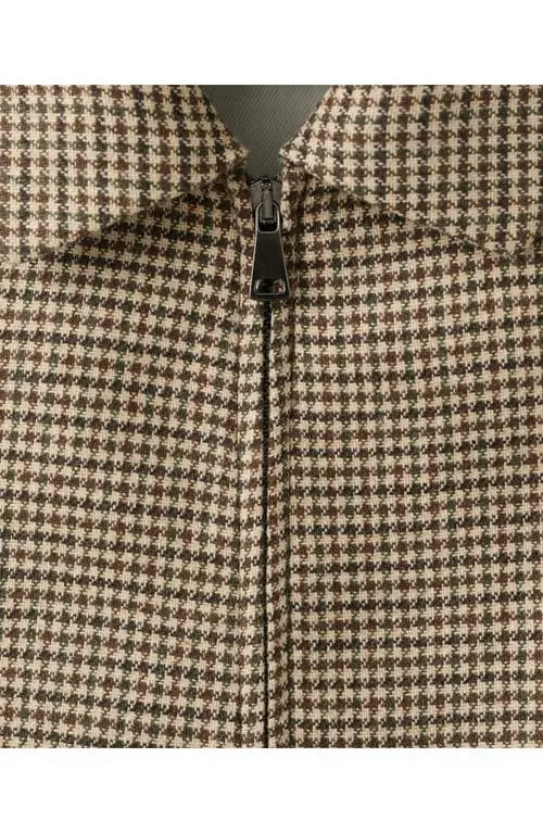 Mango Gina Houndstooth Microcheck Jacket