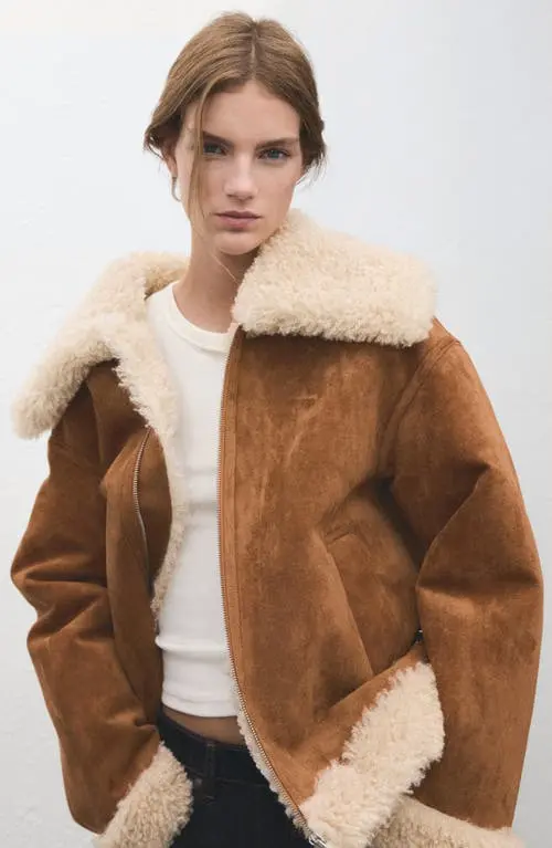 Mango Adriana Faux Shearling Jacket